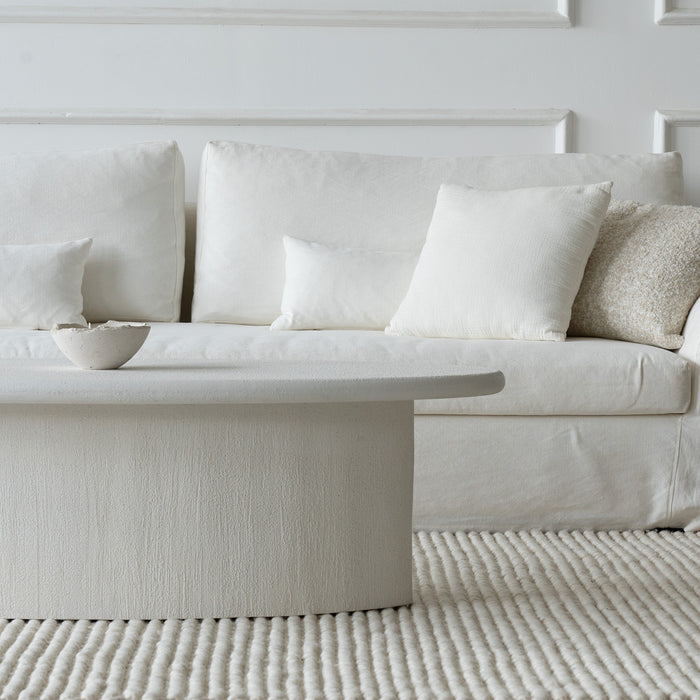 Alaska Oval Coffee Table – Wood Finish | WS Living Furniture Dubai