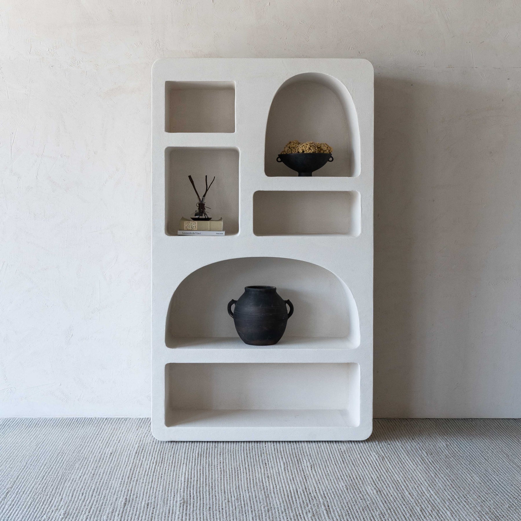 Alaska Wood Handcrafted Curve Niche Book Shelf | Storage | Ws Living ...