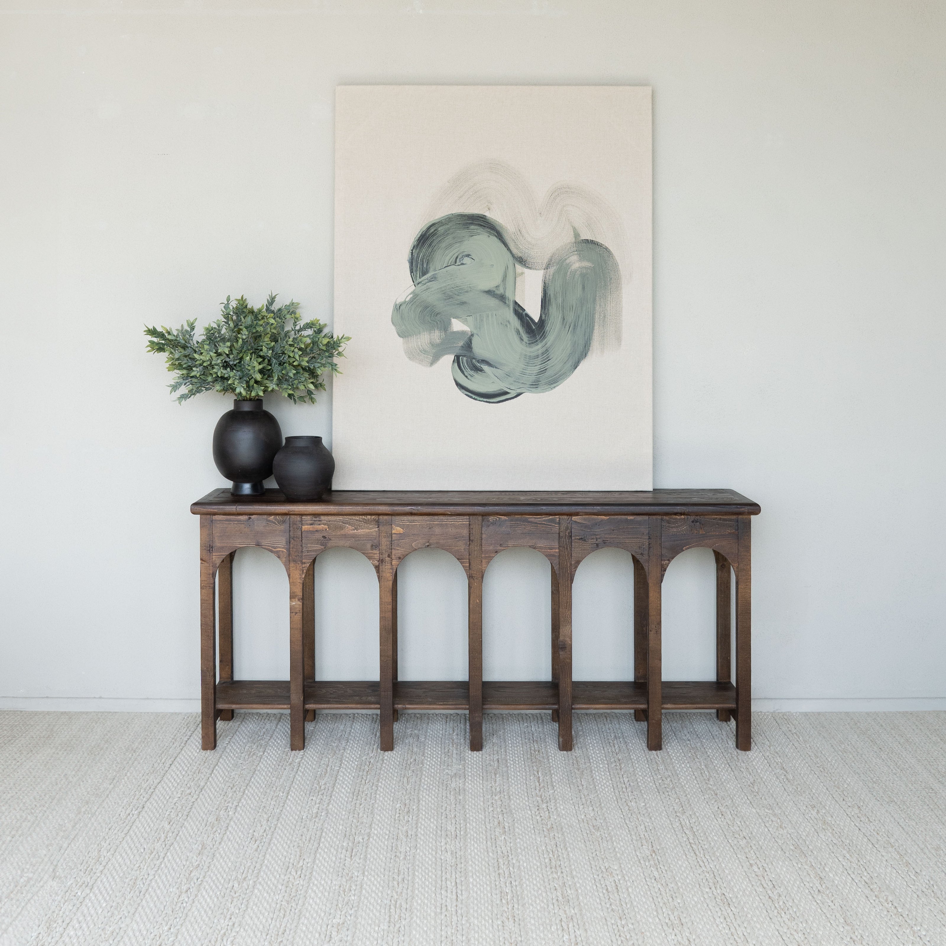 Andalus Long Arched Wood Console Table | Entryway Furniture Dubai – WS ...