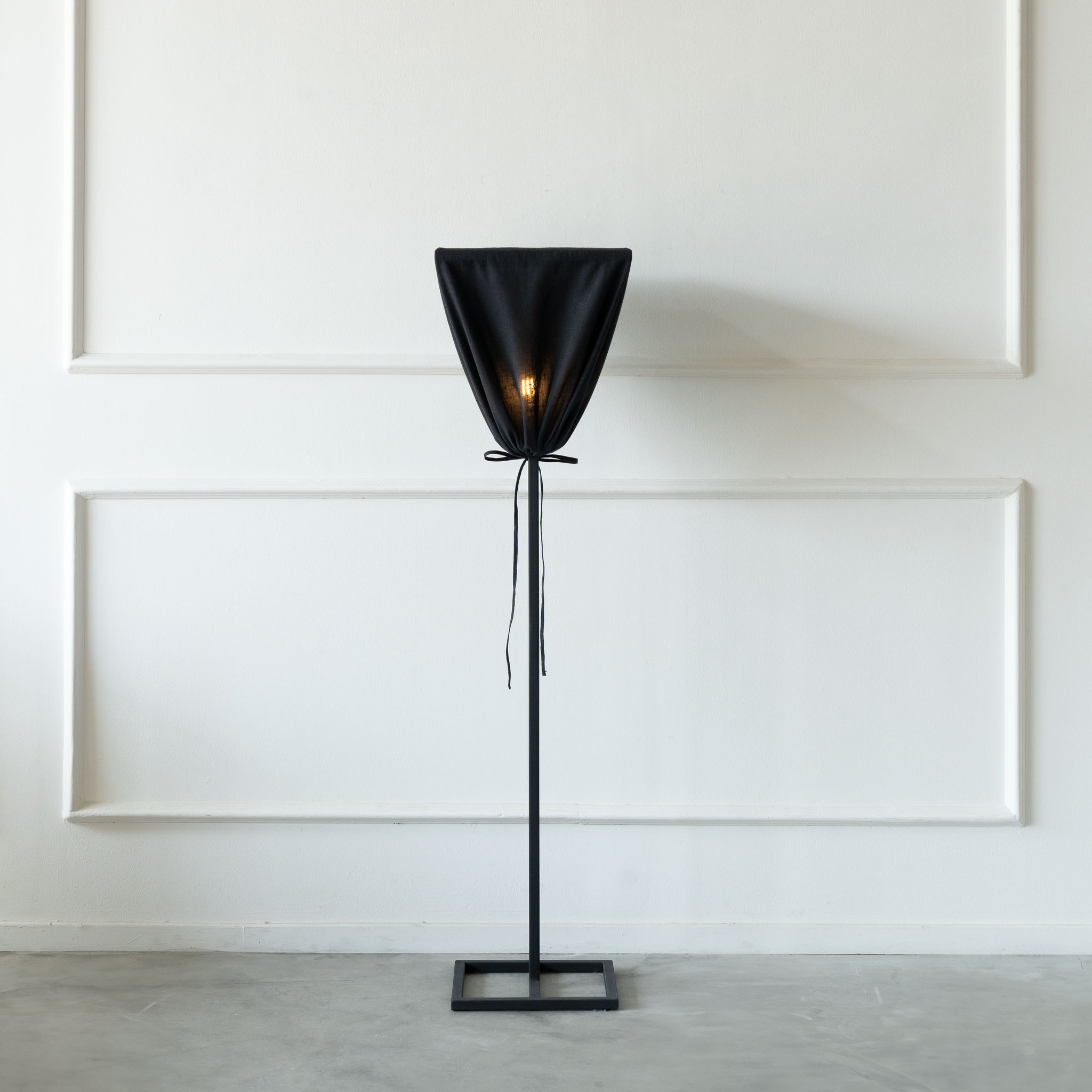 Bellona Floor Lamp – Black Fabric Shade Lighting | WS Living Furniture ...