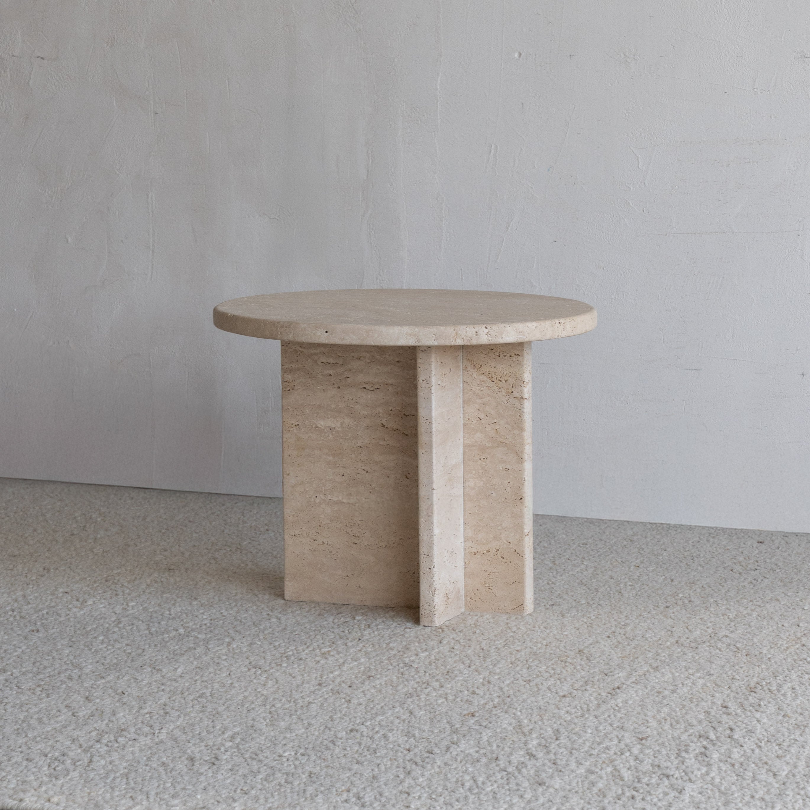 Caliza Travertine Marble Side Table Dubai | WS Living Furniture