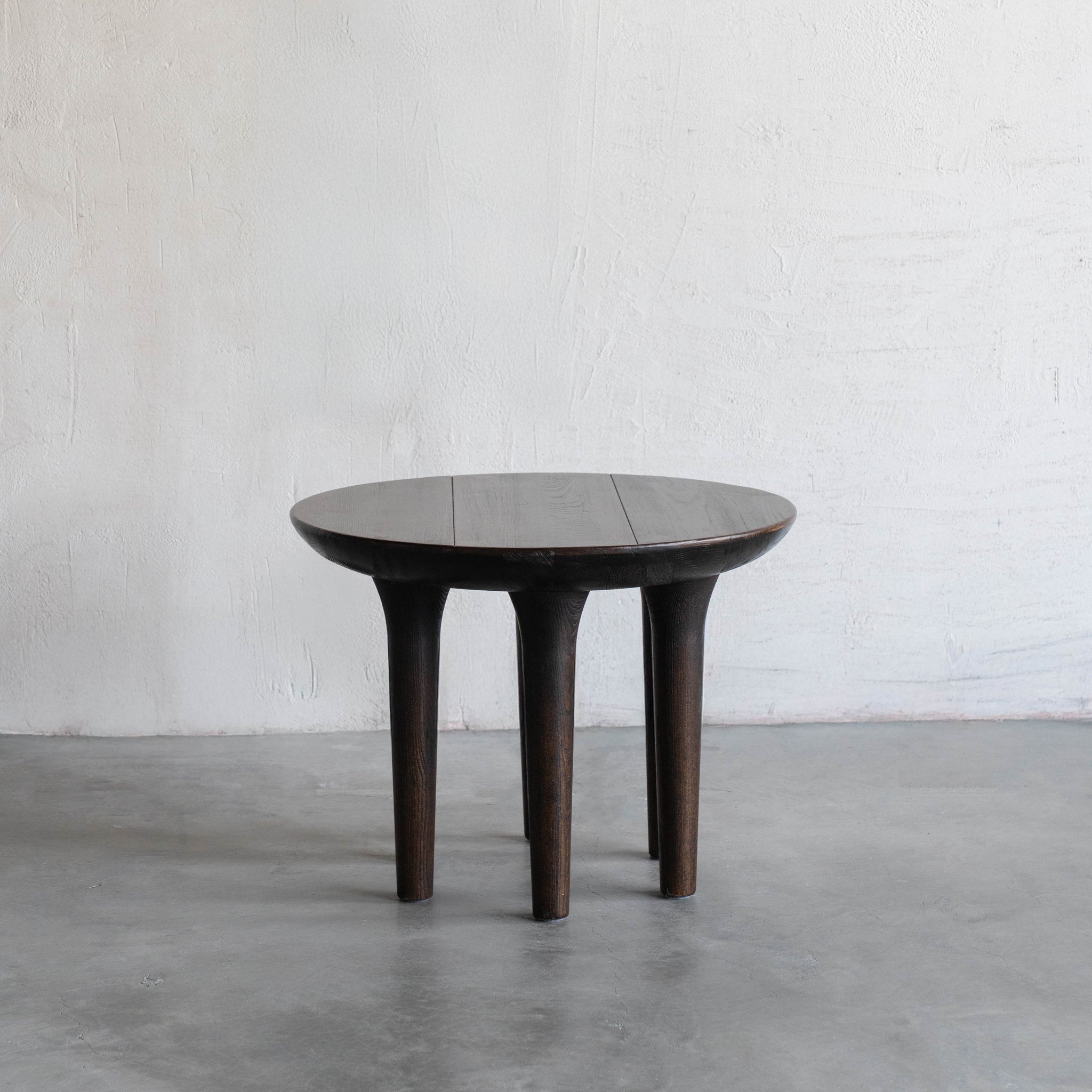Estate Curio Oak Wood Round Side Table | Accent Table UAE | WS Living ...