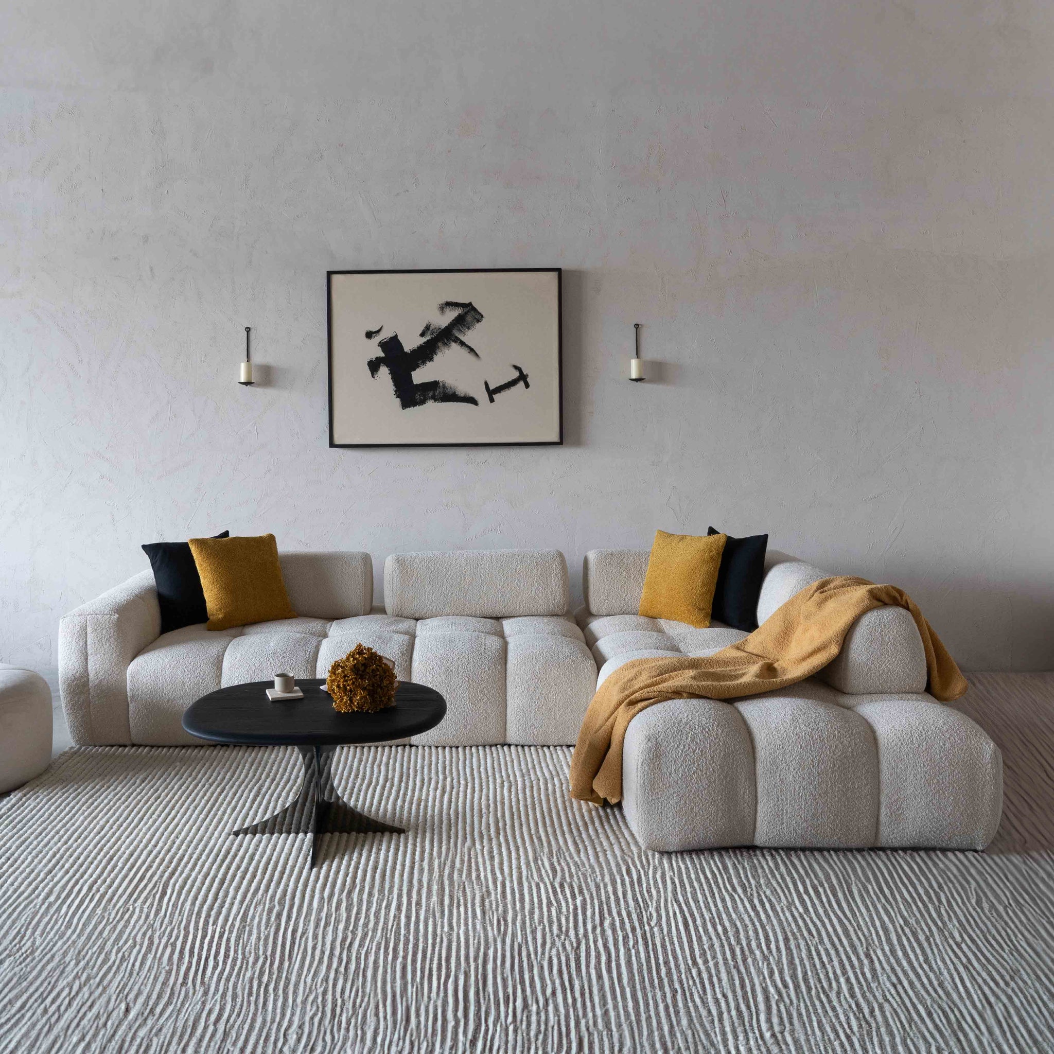 Harmony Modern White Corner & L Shape | Extendable Sofa | WS LIVING - UAE