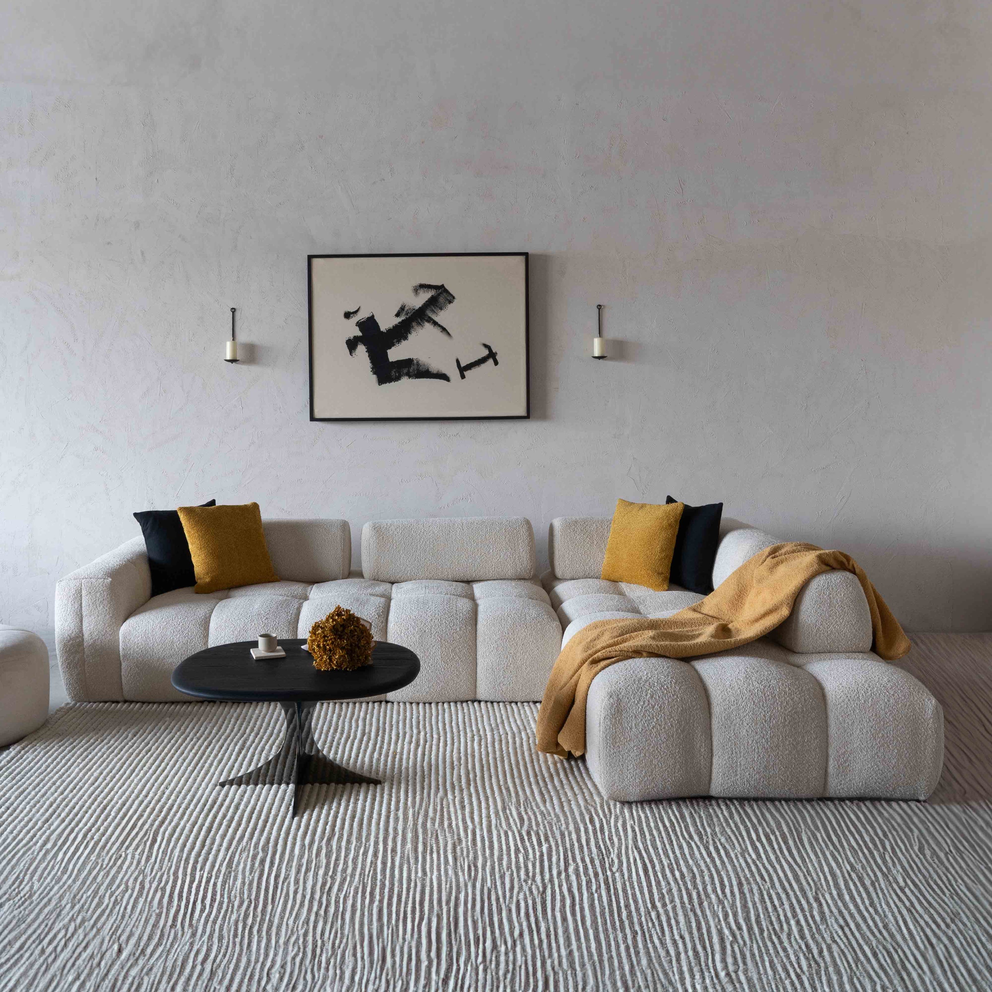 Harmony Modern White Corner & L Shape | Extendable Sofa | WS LIVING - UAE