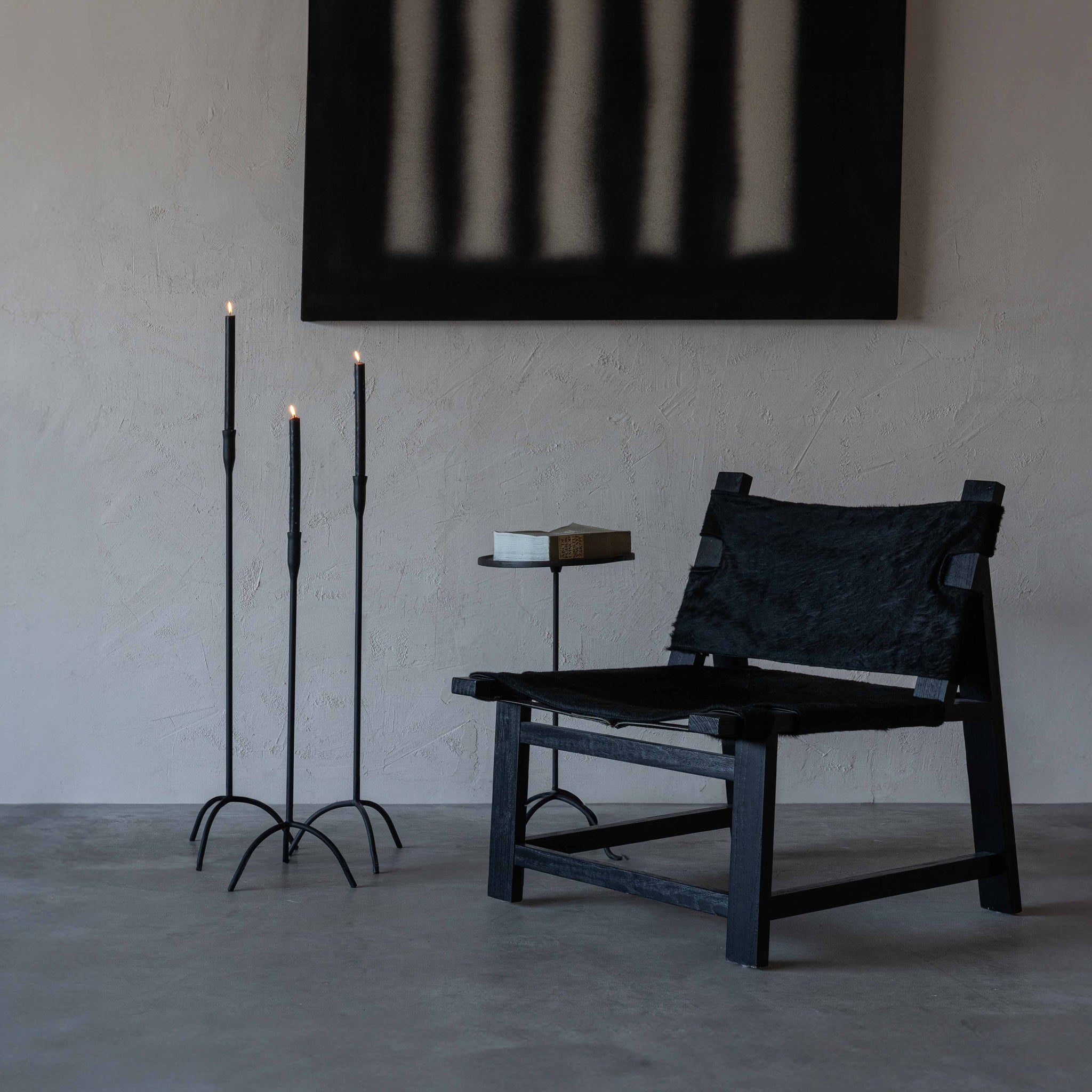 Set of Three Nordic Steel Candle Stands | Ws Living Furniture Dubai