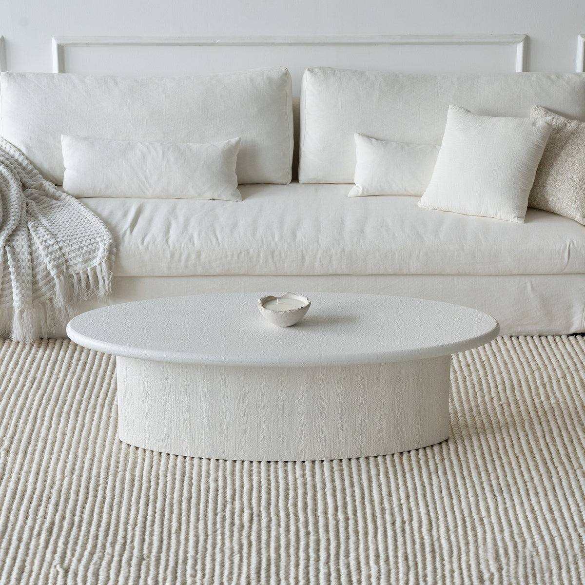 Alaska Oval Coffee Table – Wood Finish | WS Living Furniture Dubai