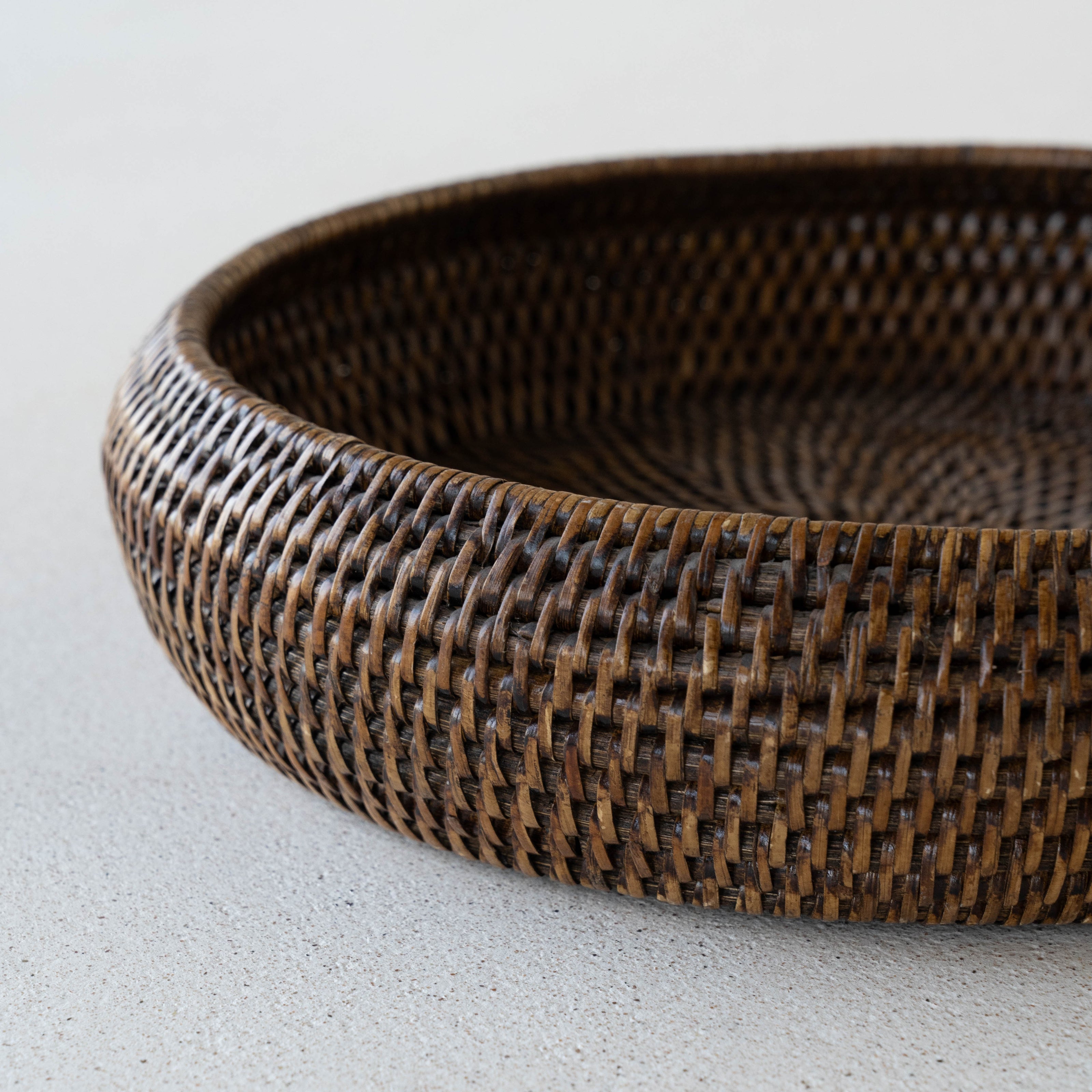 Handmade Rattan Round Fruit Bowl